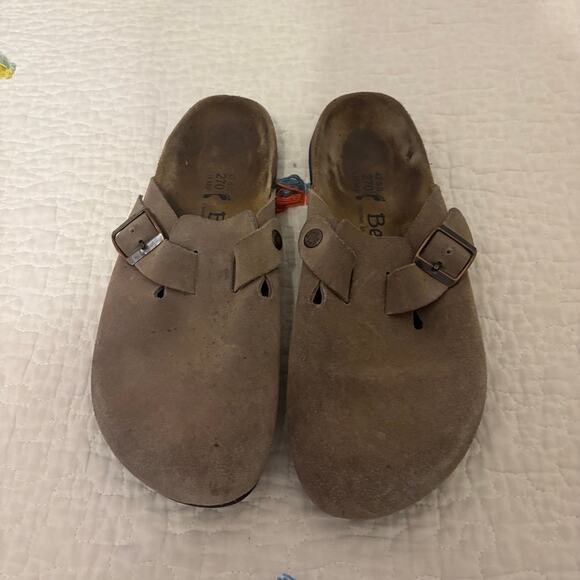 Birkenstock | Shoes | Birkenstock Betula Boston Unisex Tan Suede ...